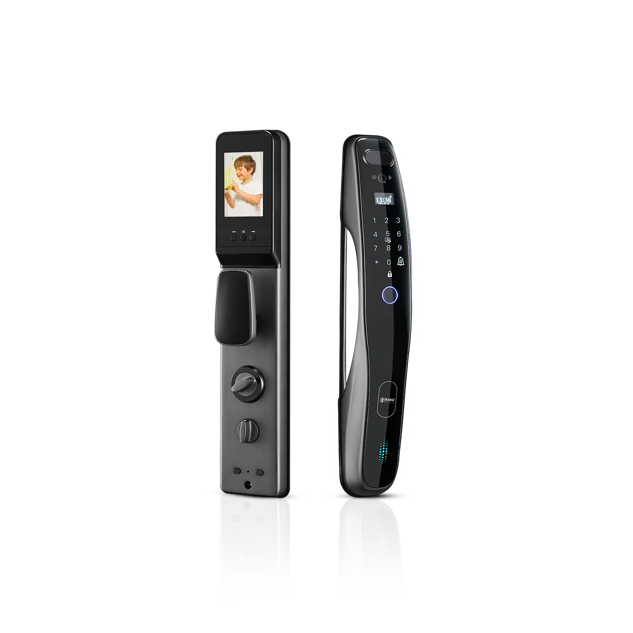 AI Face Detection Door Lock with Video Door Bell – Okasha Smart